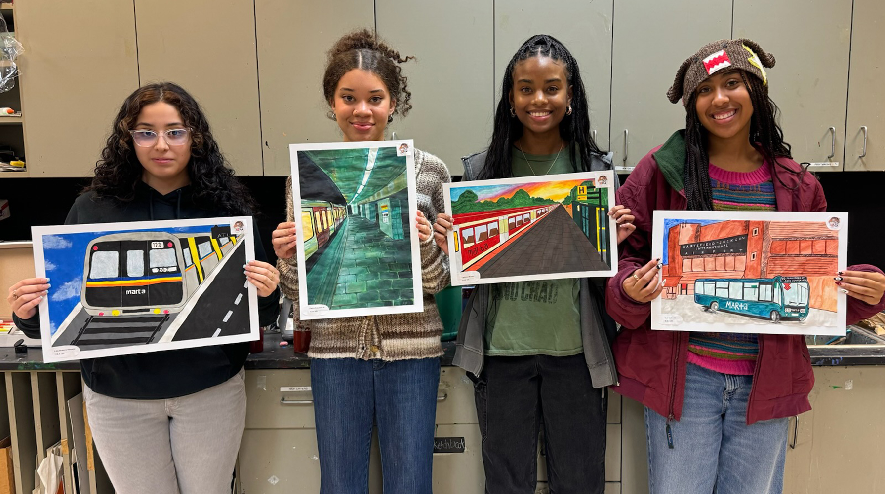 High School Students Donate Art to MARTA Police | Passenger Transport