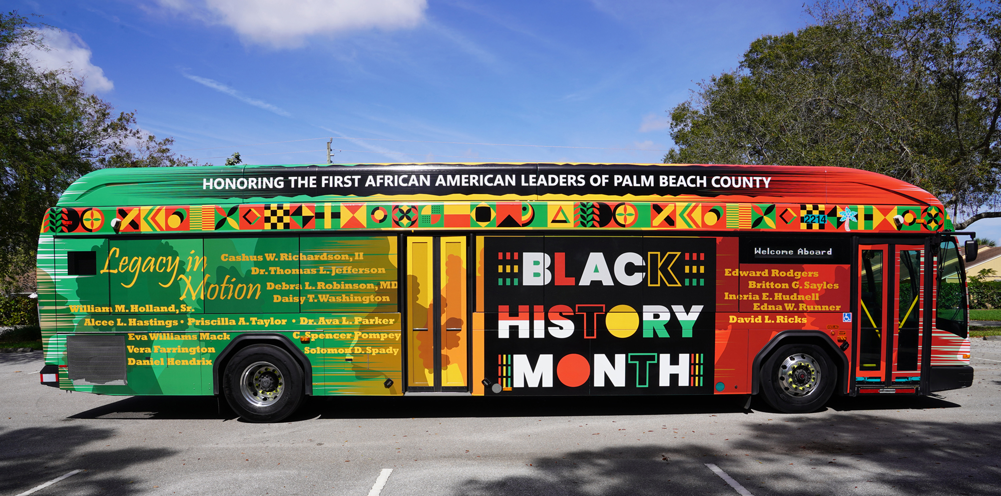 Palm Tran Honors Local Black Pioneers on Black History Month Bus Wrap ...