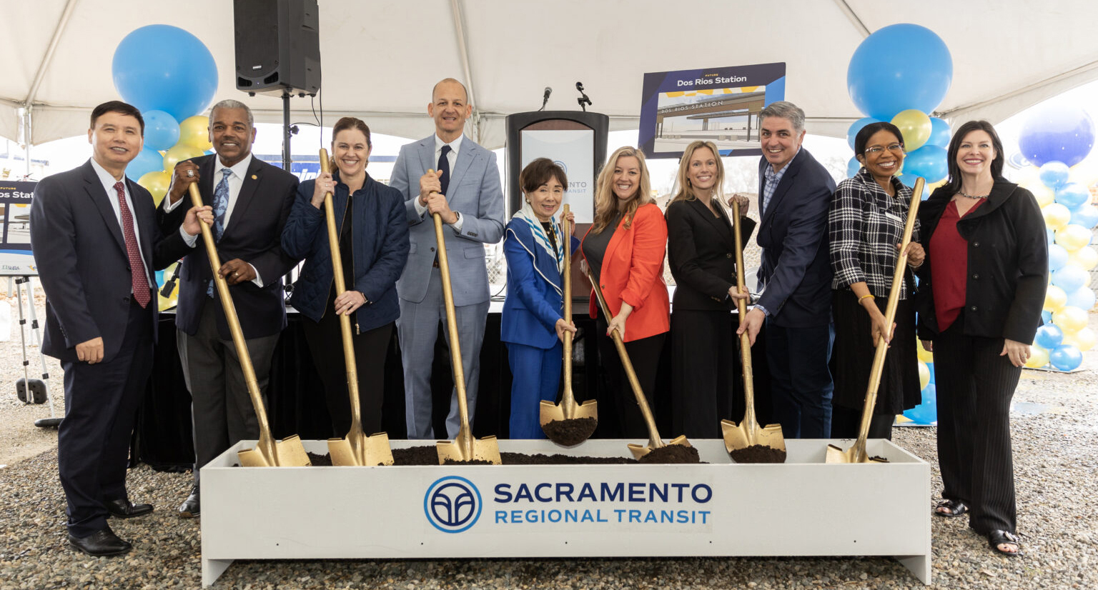SacRT Breaks Ground on Future Dos Rios Light Rail Station | Passenger ...