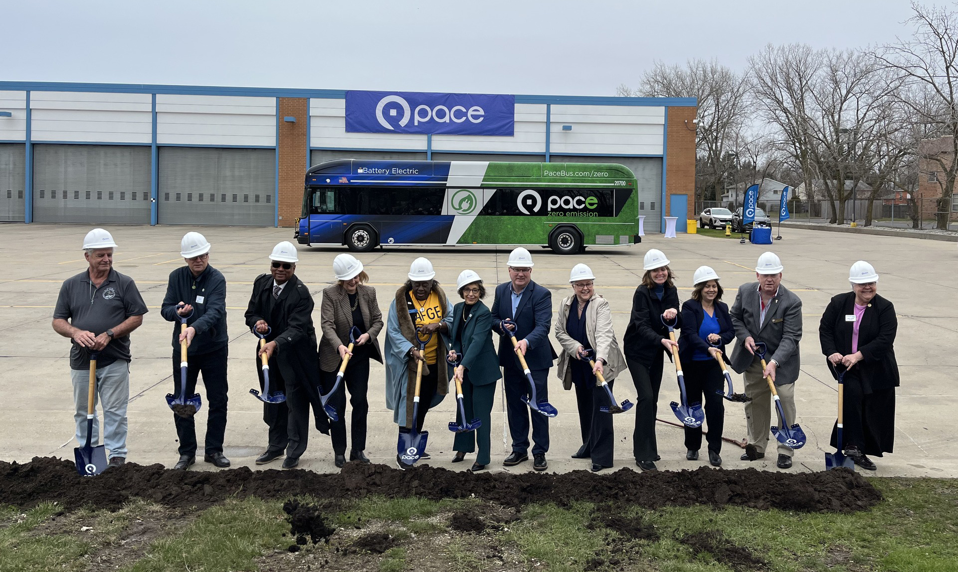 Pace Breaks Ground on Region’s First All-Electric Bus Facility ...