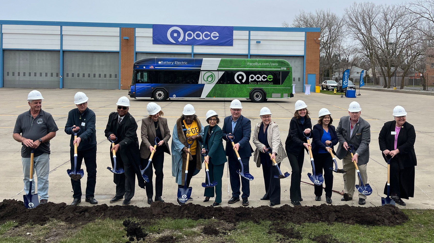 Pace Breaks Ground on Region’s First All-Electric Bus Facility ...