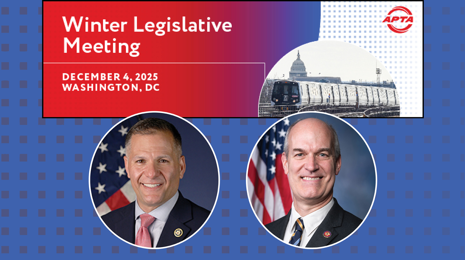 FTA Administrator, House T&I Ranking Member to Address APTA Winter Legislative Meeting ...